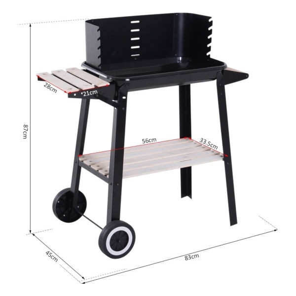 BBQ Kul Grill med Hjul