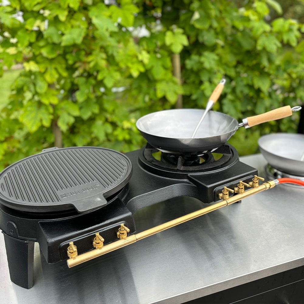 HOT WOK Double 2 x 10 kW gasblus | Kraftfuld | Udendørs