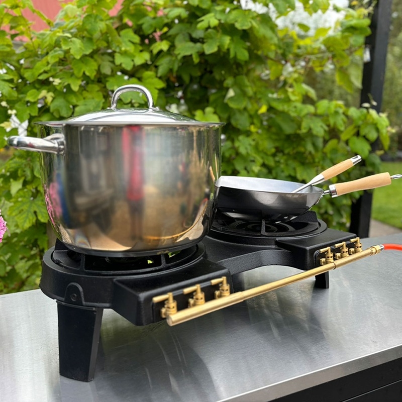HOT WOK Double 2 x 10 kW gasblus | Kraftfuld | Udendørs
